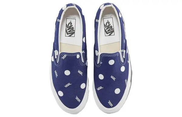 VANS Og Classic Slip-on Lx Low Top Shoes - White/blue