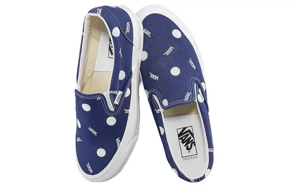 VANS Og Classic Slip-on Lx Low Top Shoes - White/blue