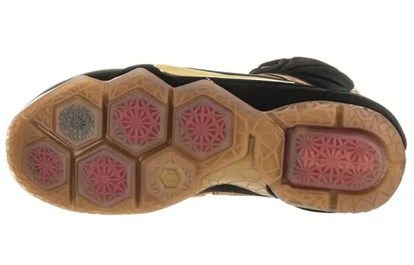 Nike Lebron 12 Ext "cork" High Top Lace-up Sneakers - Gold/yellow Gold/black