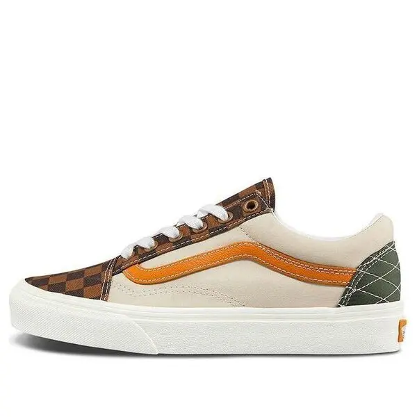 VANS Old Skool "mixed Utility Checkerboard" Lace-up Sneakers - Khaki/green/brown