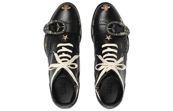 Gucci Queercore Bee Accent Lace-up Boots