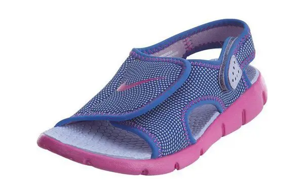 Nike Sunray Adjust 4 Gs Ps "hydrangeas" Sandals - Hydrangeas/fire Pink/comet Blue