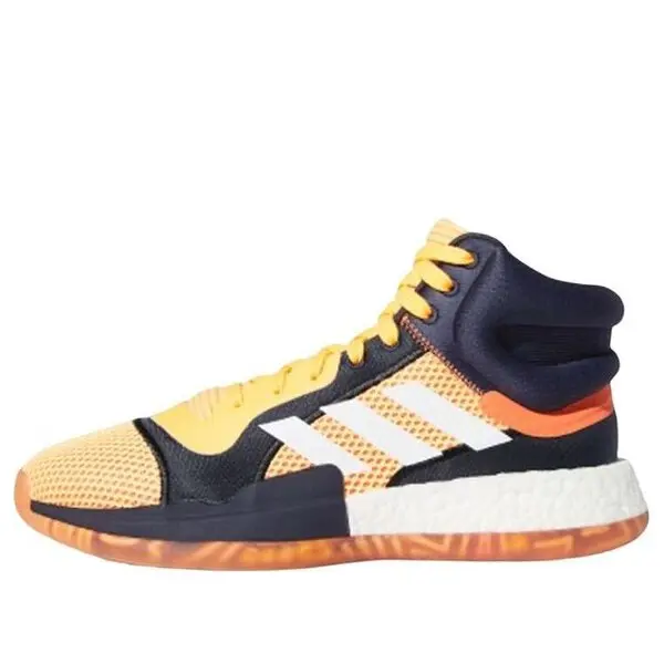 Adidas Marquee Boost High Top Sneakers - Orange/white/blue