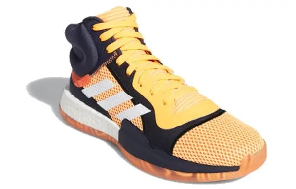 Adidas Marquee Boost High Top Sneakers - Orange/white/blue