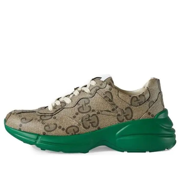 Gucci Rython 100 Sneakers - Green/beige/ebony