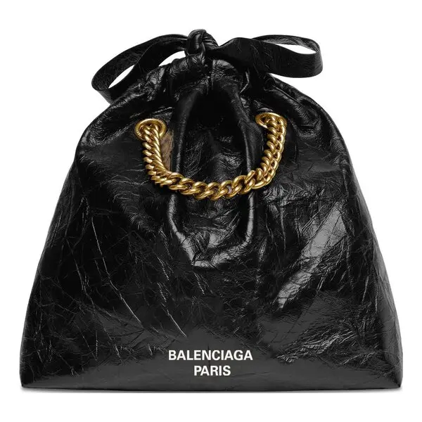 Balenciaga Crush Small Tote Bag - Black