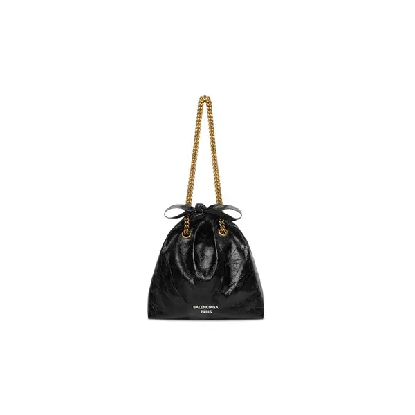 Balenciaga Crush Small Tote Bag - Black