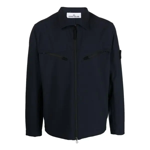 Stone Island Light Soft Shell-r Jacket - Navy