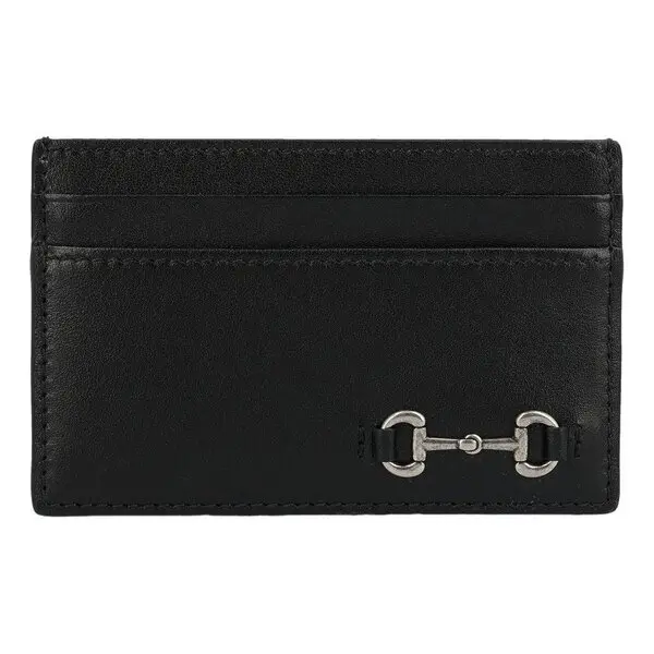 Gucci 25 Horsebit Card Holder - Black