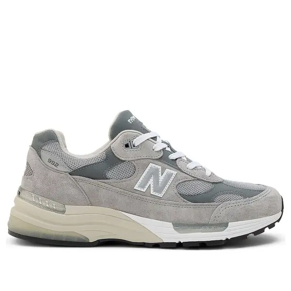 NEW BALANCE 992 'ash' Lace-up Sneakers - Ash/dark Grey