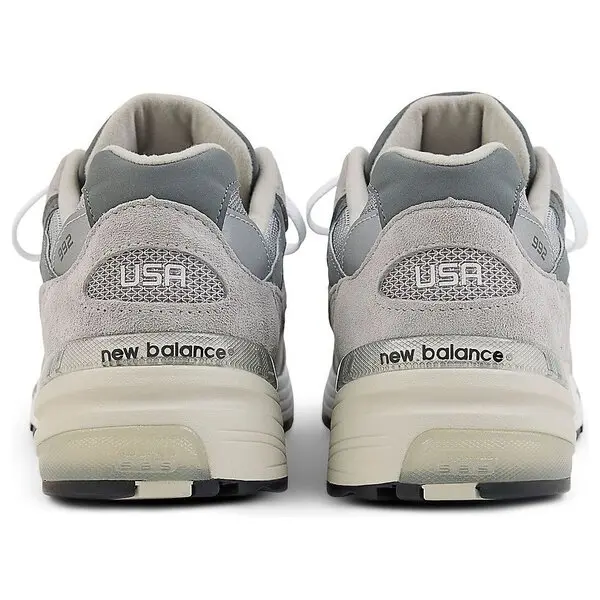 NEW BALANCE 992 'ash' Lace-up Sneakers - Ash/dark Grey
