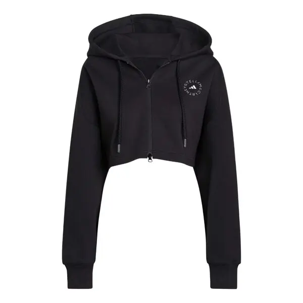 Adidas By Stella Mccartney Cropped Hoodie - Black
