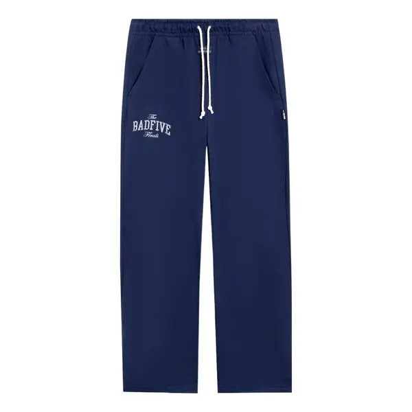 LI-NING Badfive Graphic Straight Sweatpants 'navy - Navy/white