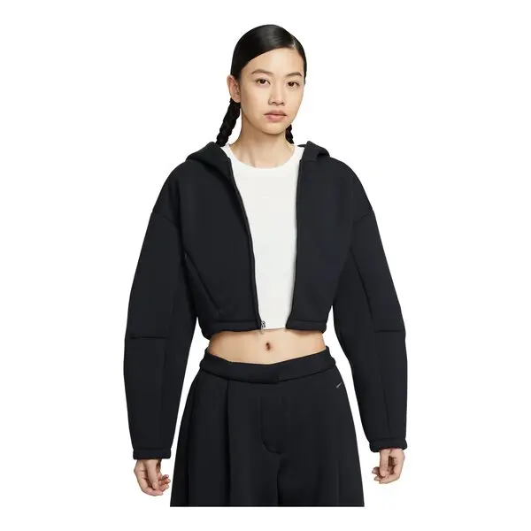 Nike Oversized Full-zip Hooded Jacket - Black/anthracite