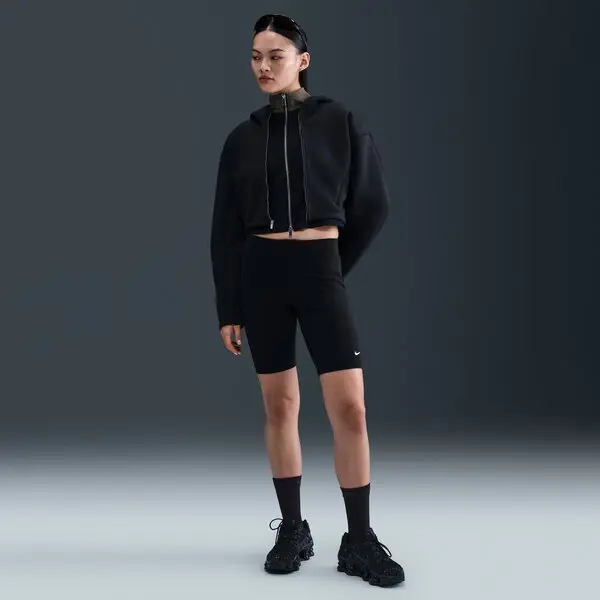 Nike Oversized Full-zip Hooded Jacket - Black/anthracite