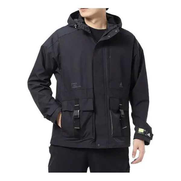 Adidas Woven Bagjk Hooded Jacket - Black