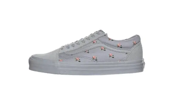 VANS Old Skool Sneakers With Floral Detail - Light Gray
