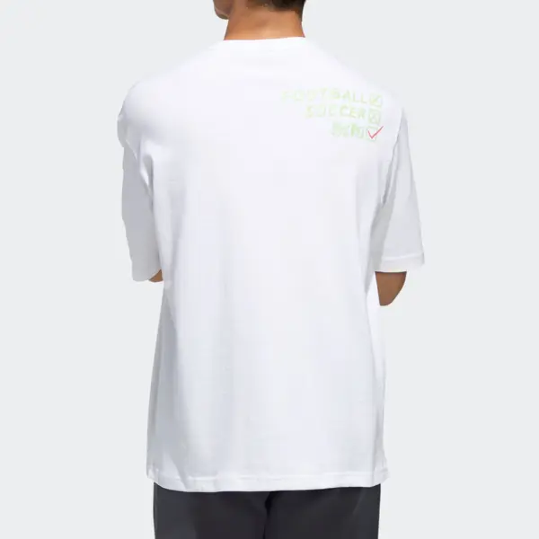 Adidas Printing Pattern Round Neck Short Sleeve White