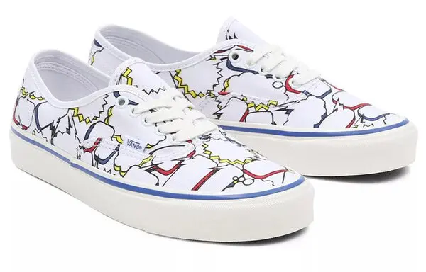 VANS Factory Authentic 44 Dx Low Top Sneakers - White/red