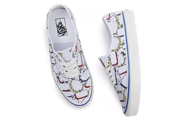 VANS Factory Authentic 44 Dx Low Top Sneakers - White/red