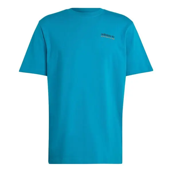 Adidas Adventure Mountain Back Tee 'active Teal - Blue