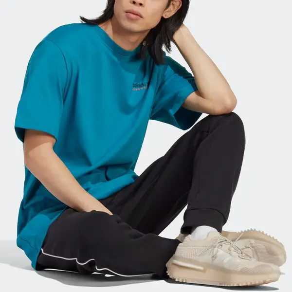 Adidas Adventure Mountain Back Tee 'active Teal