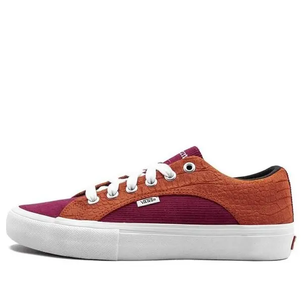 VANS Supreme X Lampin Pro Croc Corduroy Low Top Sneakers - Orange/red/white