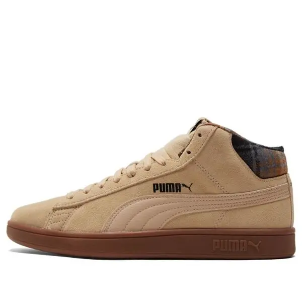 PUMA Smash V2 Mid Wtr "plaid Pebble" Sneakers - Khaki