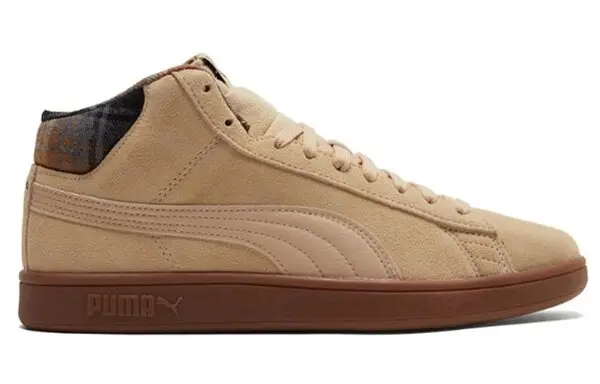 PUMA Smash V2 Mid Wtr "plaid Pebble" Sneakers - Khaki