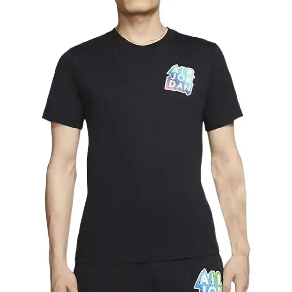 JORDAN All-star Color Label Printing Basketball Short Sleeve - Black