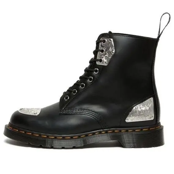 Dr. Martens 1460 Combat Boots With Metal Detailing - Black