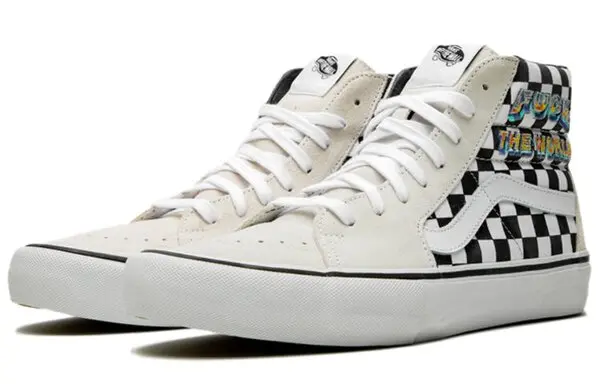 VANS Supreme X Sk8-hi 'fuck The World - White