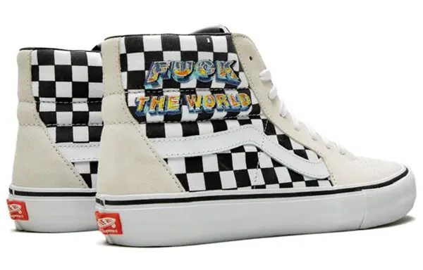 VANS Supreme X Sk8-hi 'fuck The World - White