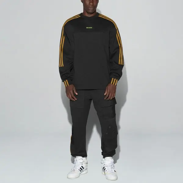 Adidas X Ivy Park Long Sleeve Sweatshirt With Striped Accents