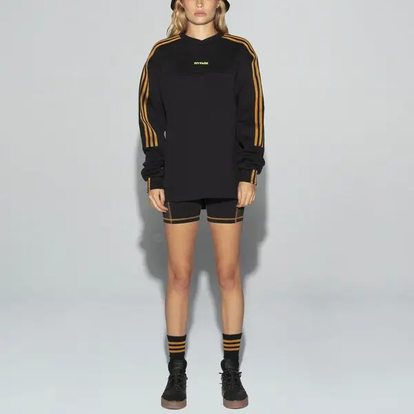 Adidas X Ivy Park Long Sleeve Sweatshirt With Striped Accents