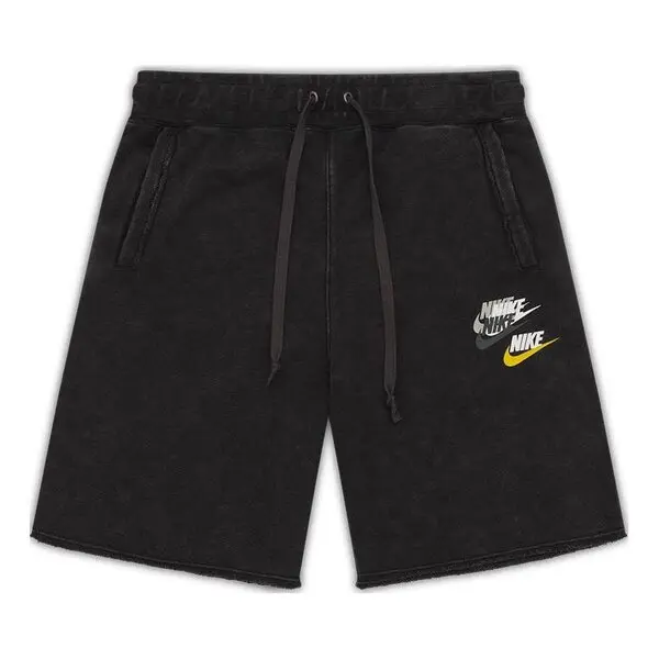 Nike Printing Logo Solid Color Lacing Casual Shorts - Multi-color