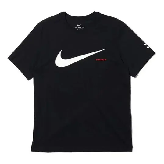 Nike Swoosh Logo Double Hook T-shirt - Black