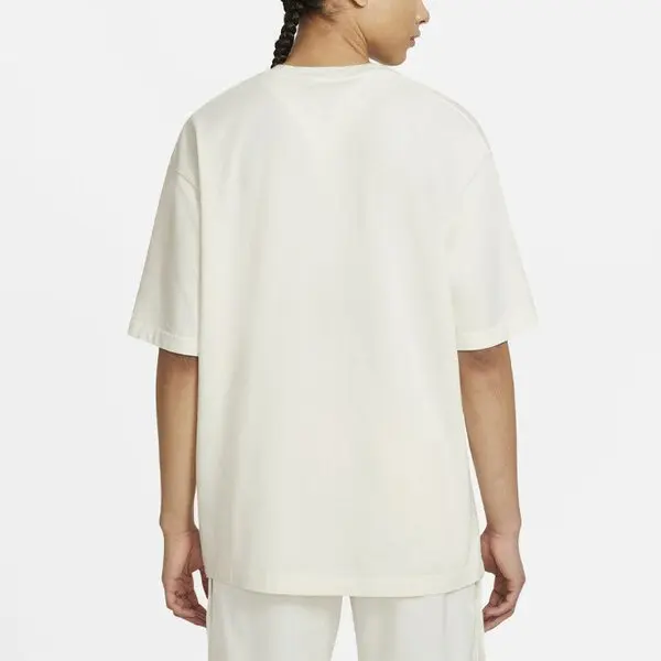 JORDAN X Aleali May Crossover Short Sleeve Tee - White