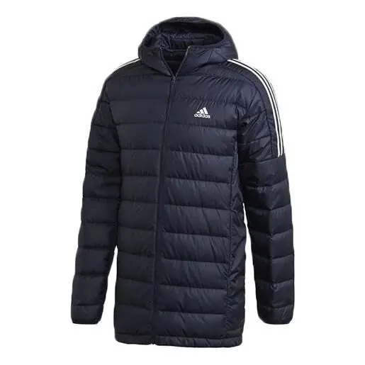 Adidas Quilted Down Jacket With Hood And Logo Detail