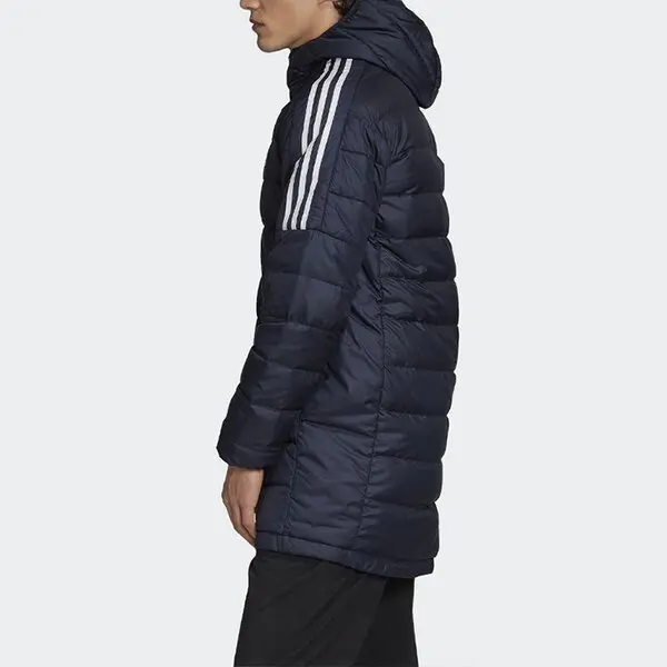 Adidas Quilted Down Jacket With Hood And Logo Detail