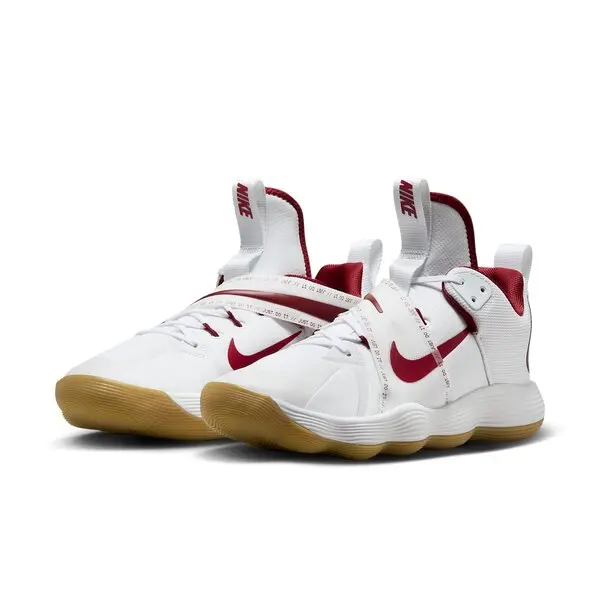 Nike React Hyperset Le Indoor Court Sneakers - White/red