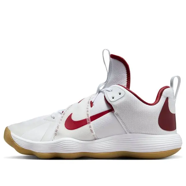 Nike React Hyperset Le Indoor Court Sneakers - White/red