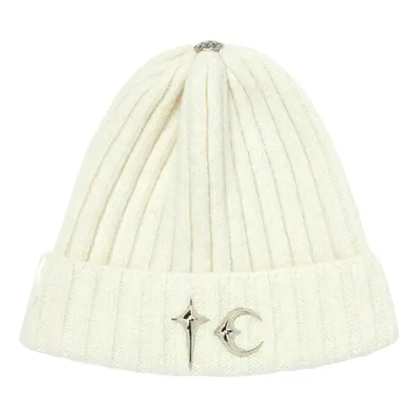 THUG CLUB Tc Emblem Basic Beanie - White