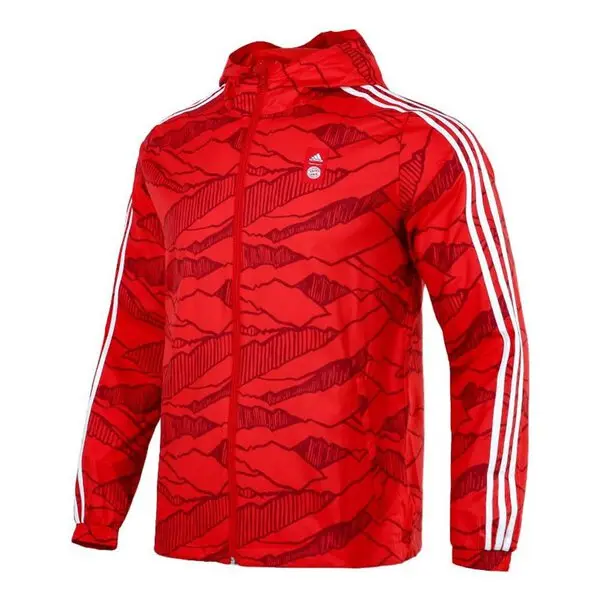 Adidas Soccer Training Hooded Jacket - Red
