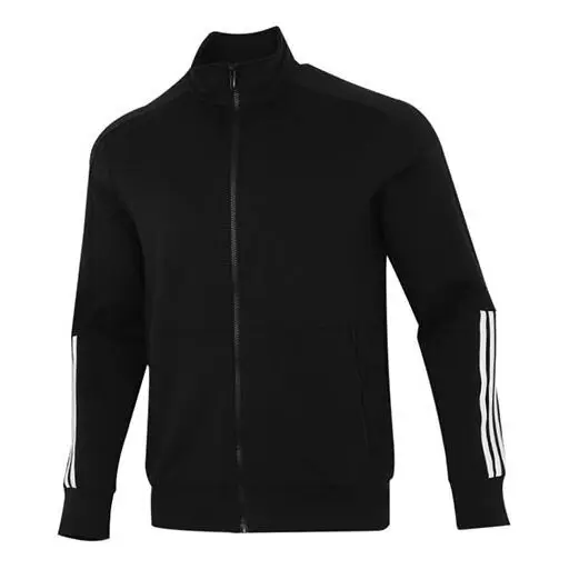 Adidas Track Jacket With Logo And Stripes - Black