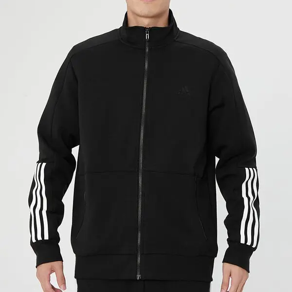 Adidas Track Jacket With Logo And Stripes