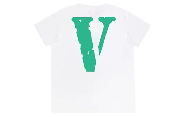 VLONE Large Logo Round Neck Short Sleeve T-shirt 'white Green - White/green