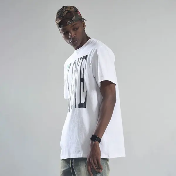 VLONE Large Logo Round Neck Short Sleeve T-shirt 'white Green - White/green