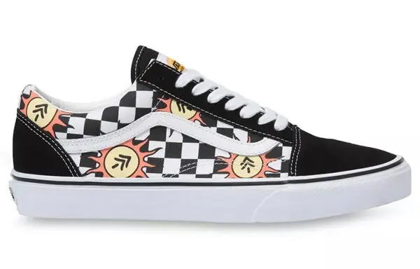 VANS Parks Project X Old Skool Capsule Collection Checkerboard Sneakers - Black