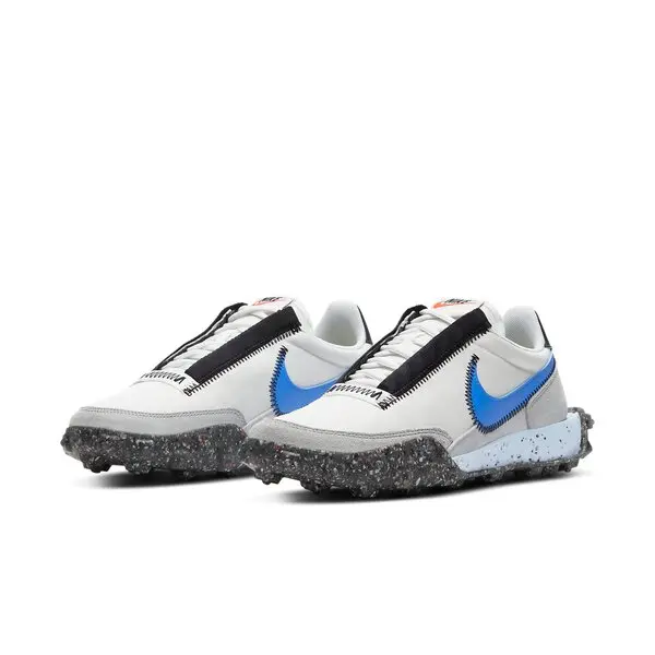 Nike Waffle Racer Crater Sneakers - Black/white/blue